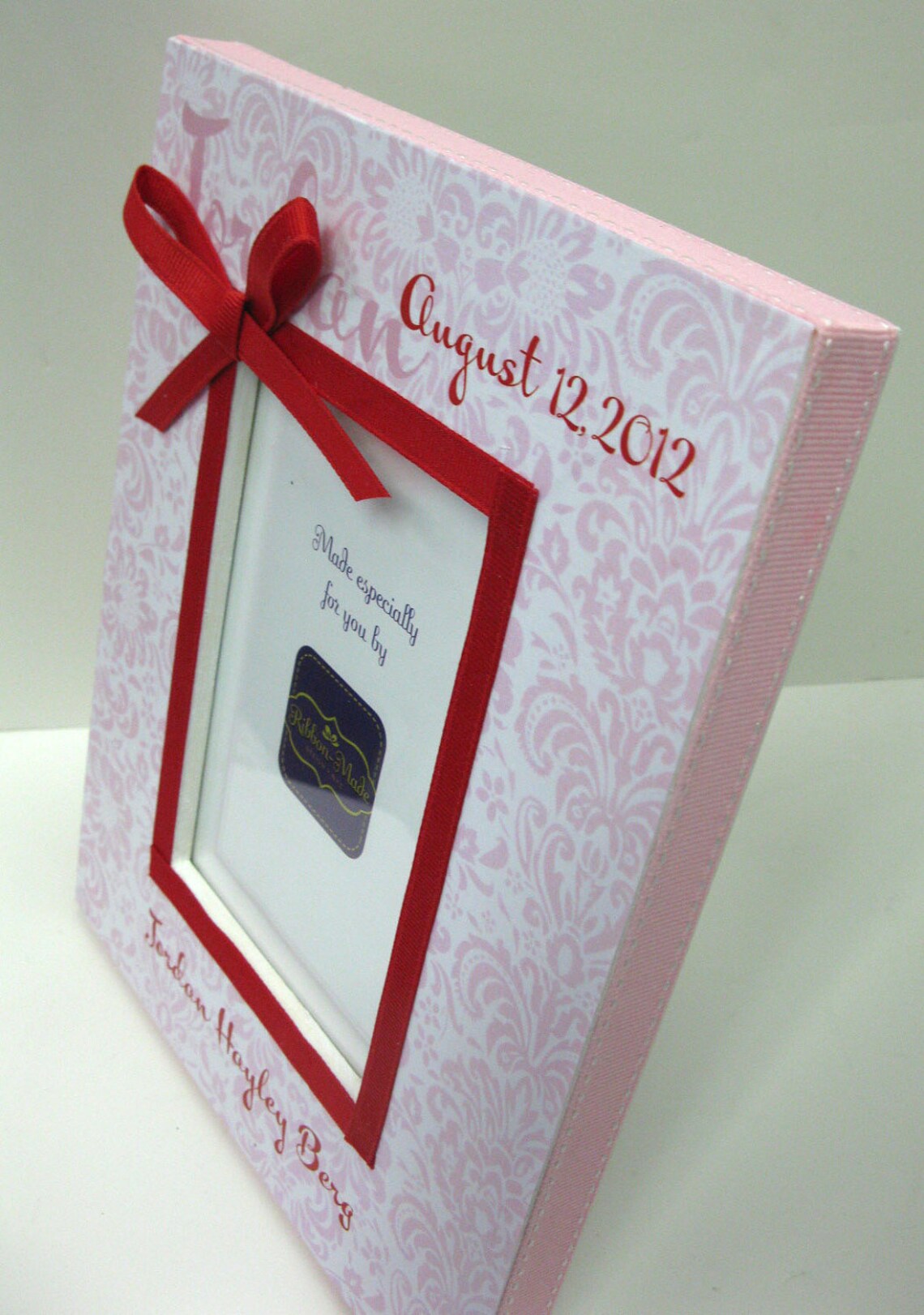 Baby Girl Personalized Birthdate Vertical Frame - Etsy