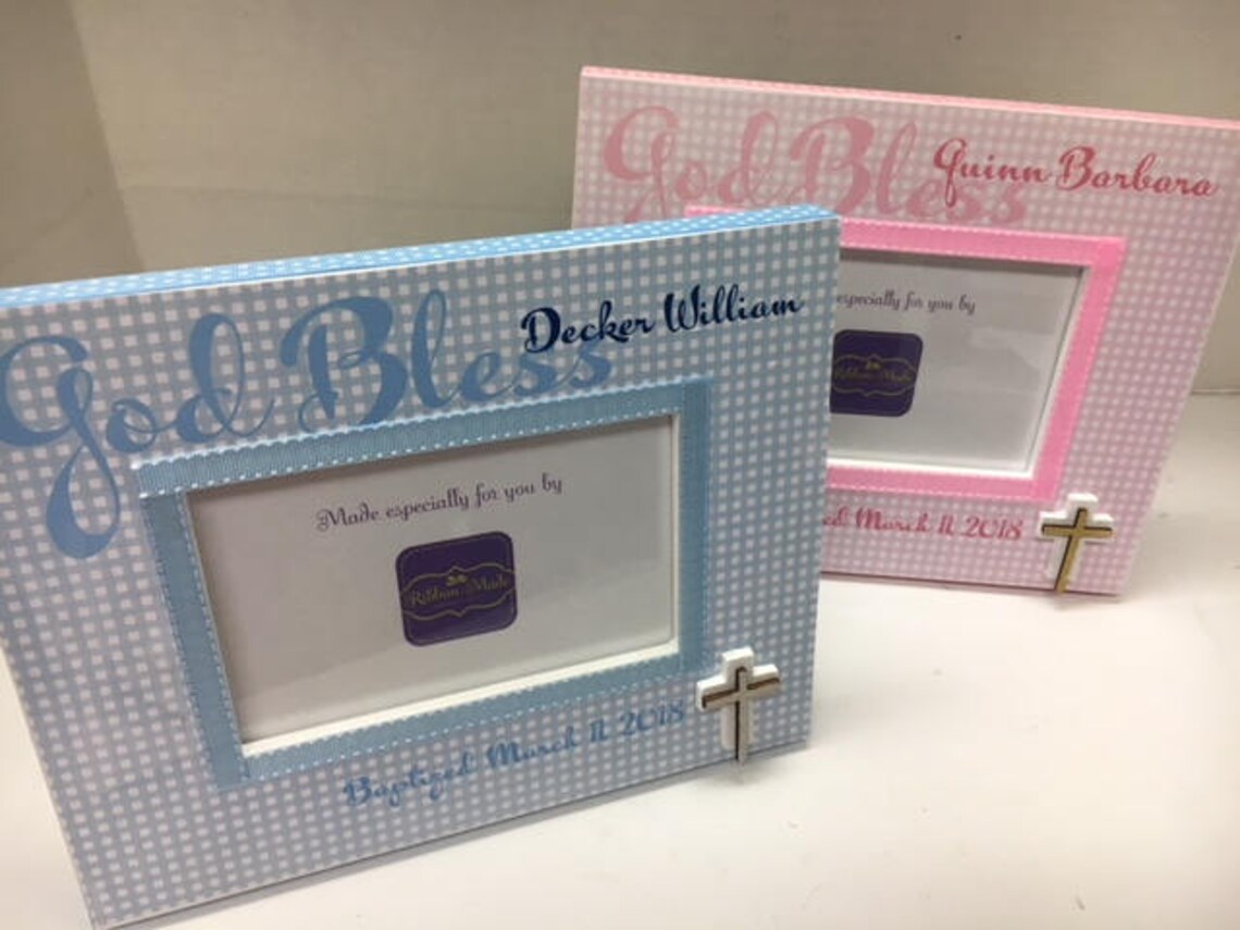 Boy/girl TWIN Baptism/ Christening Frames - Etsy