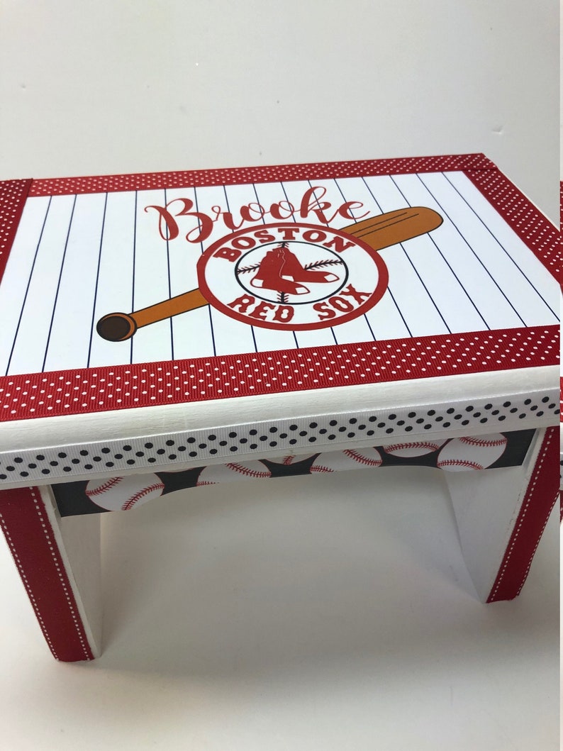 Little Girl's Red Sox Baseball Bench Red Sox Baseball - Etsy