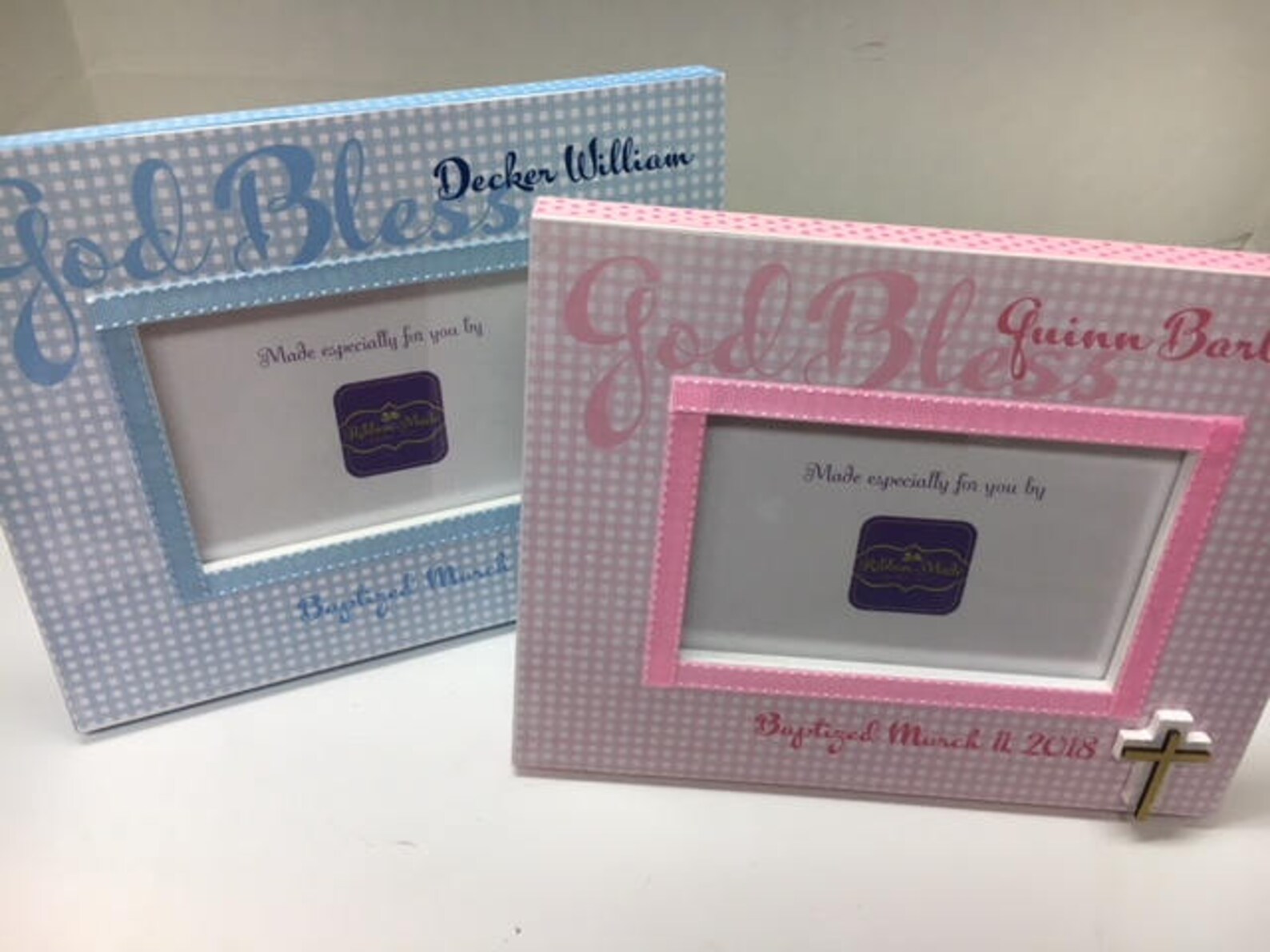 Boy/girl TWIN Baptism/ Christening Frames - Etsy