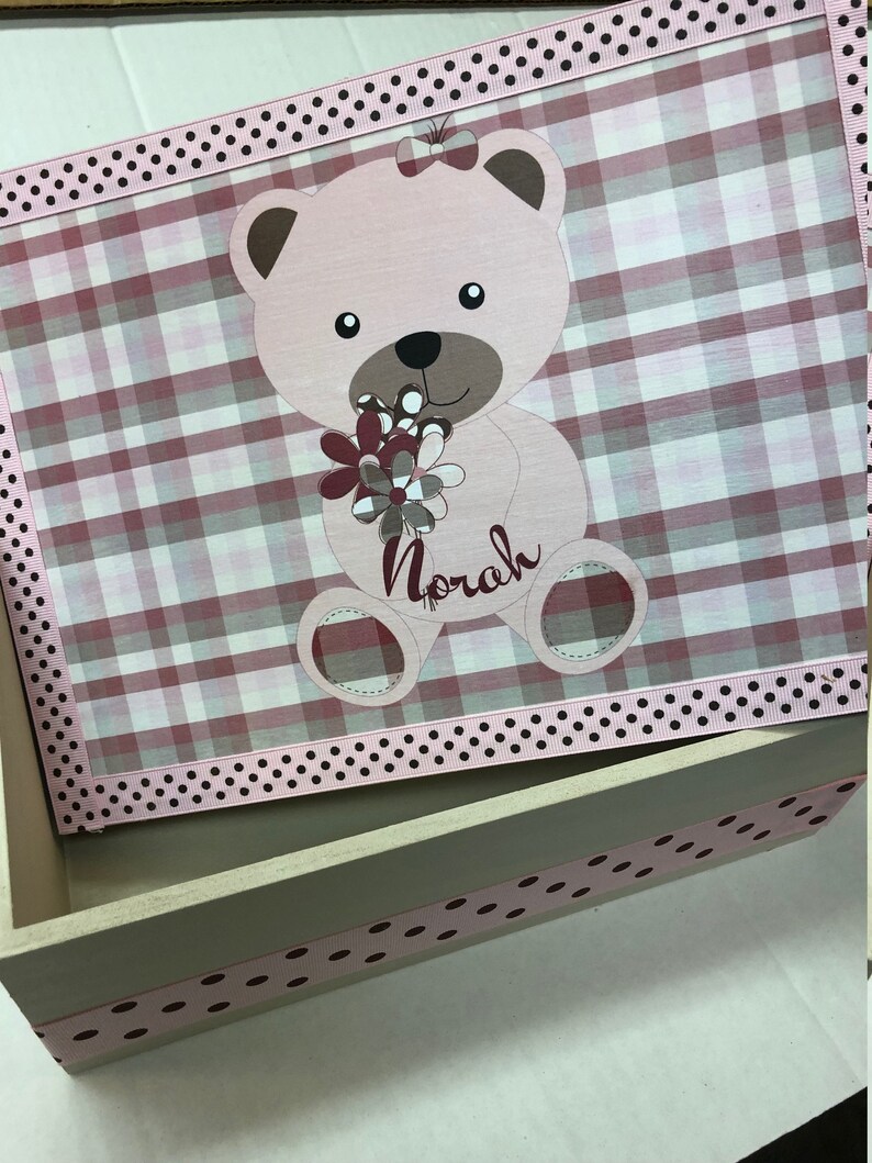 GIFT SET of Twin Boy Girl Teddy Bear Keepsake Boxes - Etsy