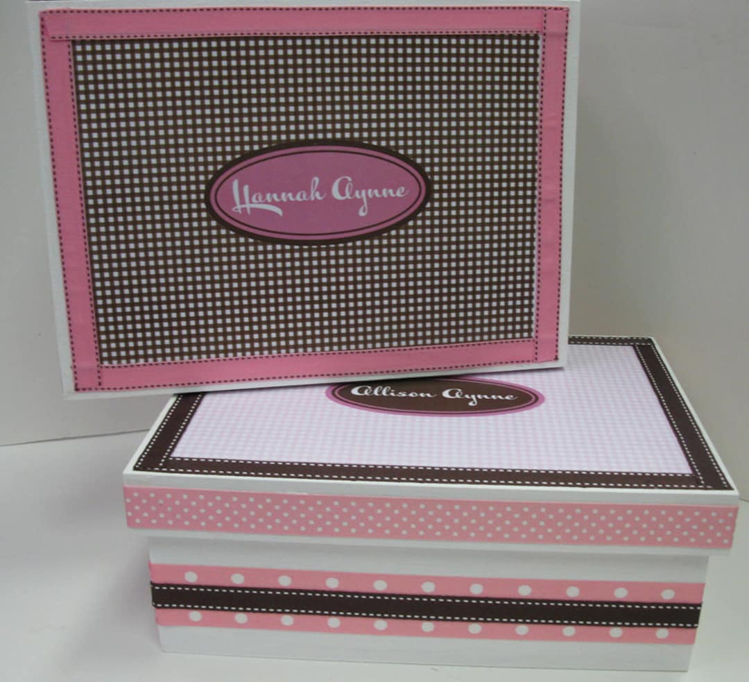 TWIN Girls Keepsake Boxes- Personalized - Etsy