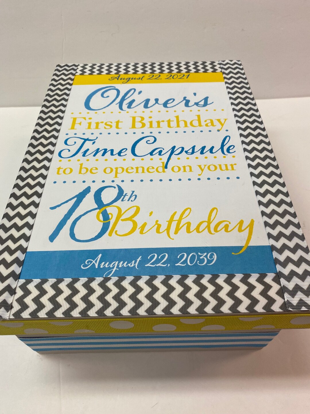 First Birthday Time Capsule Custom Colors - Etsy