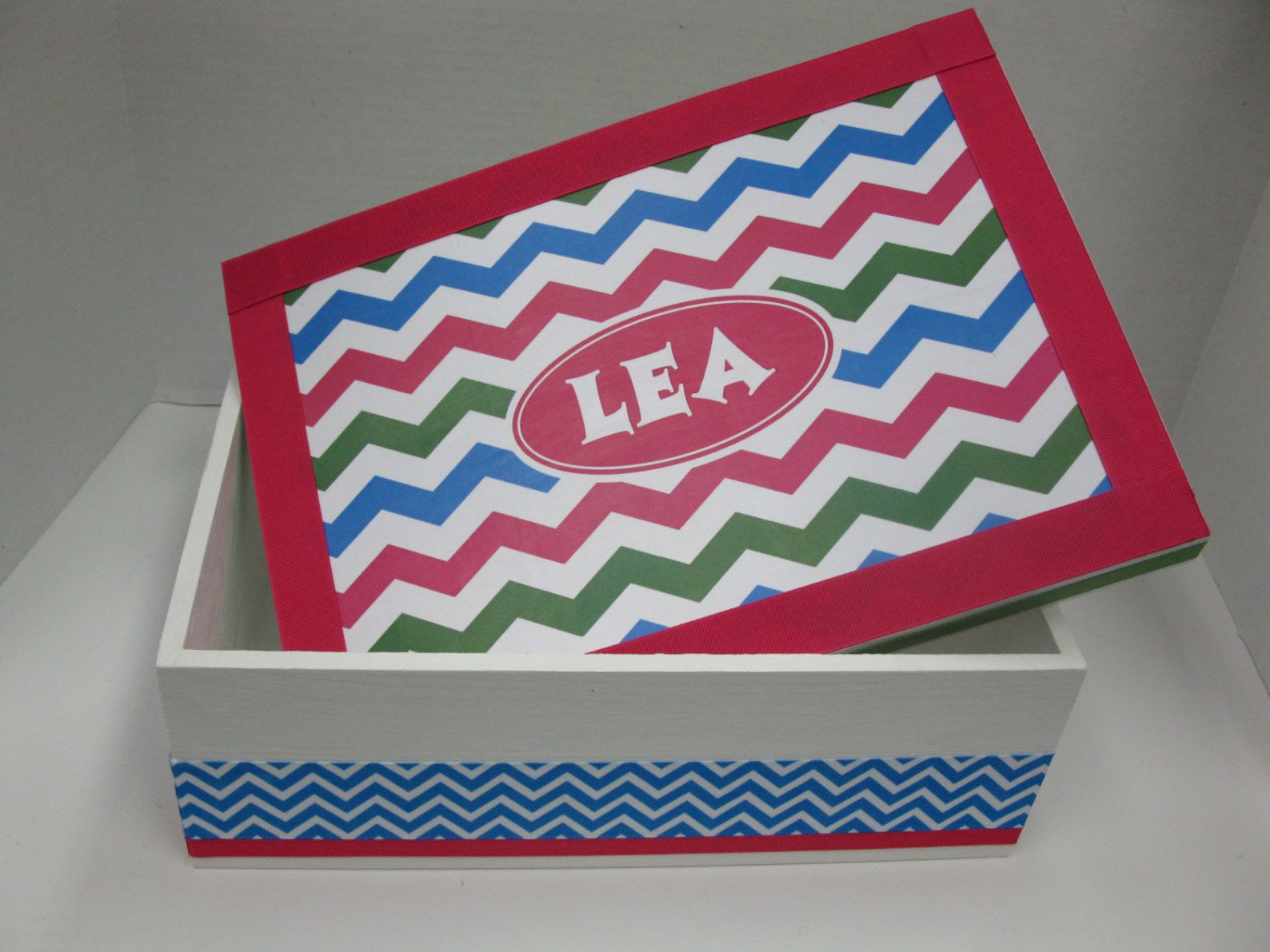 Chevron Themed Personalized Keepsake Box | Etsy