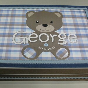 Baby Boy Teddy Bear Keepsake Box - Etsy