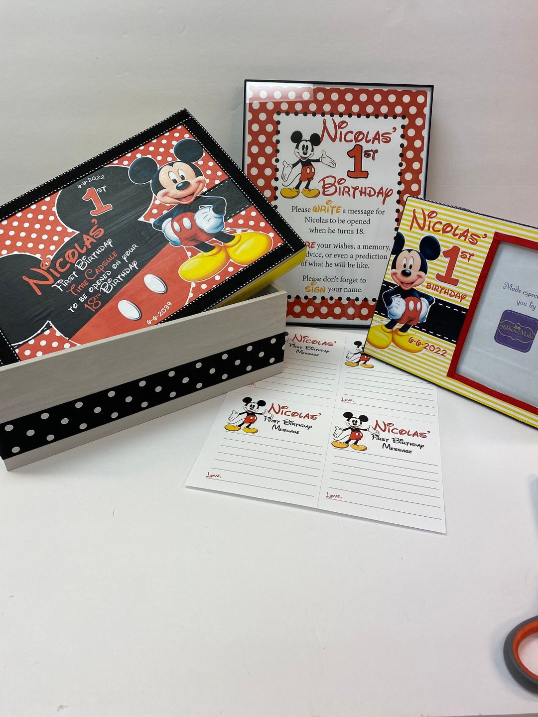 1st Birthday Time Capsule /instruct/cards to Copy/ Frame to Match ...