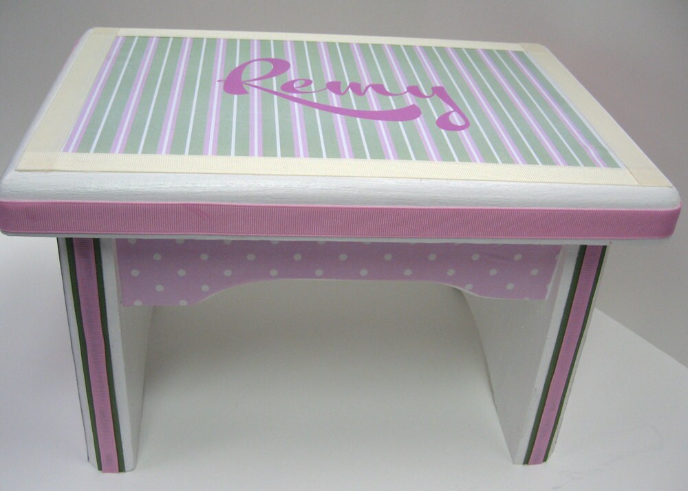 Shabby Rose Sturdy Step Stool or Bench | Etsy