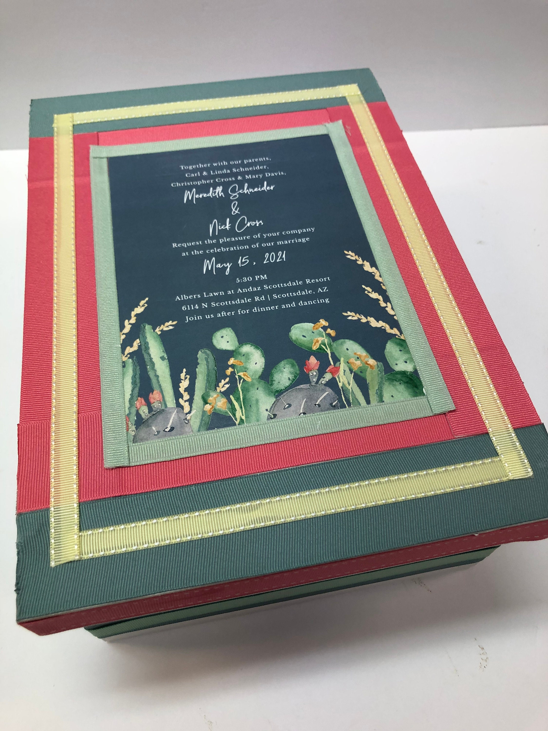 Wedding Invitation Keepsake Box With Your Invitation - Etsy UK