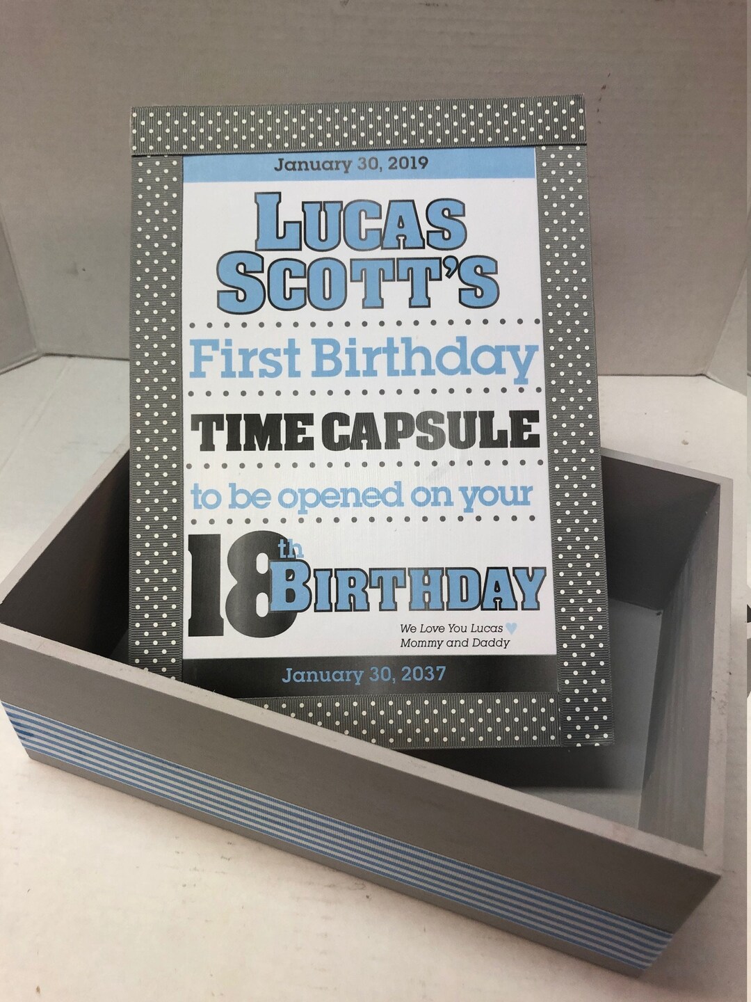 1st Birthday Time Capsule Keepsake Box Any Colors for Your - Etsy