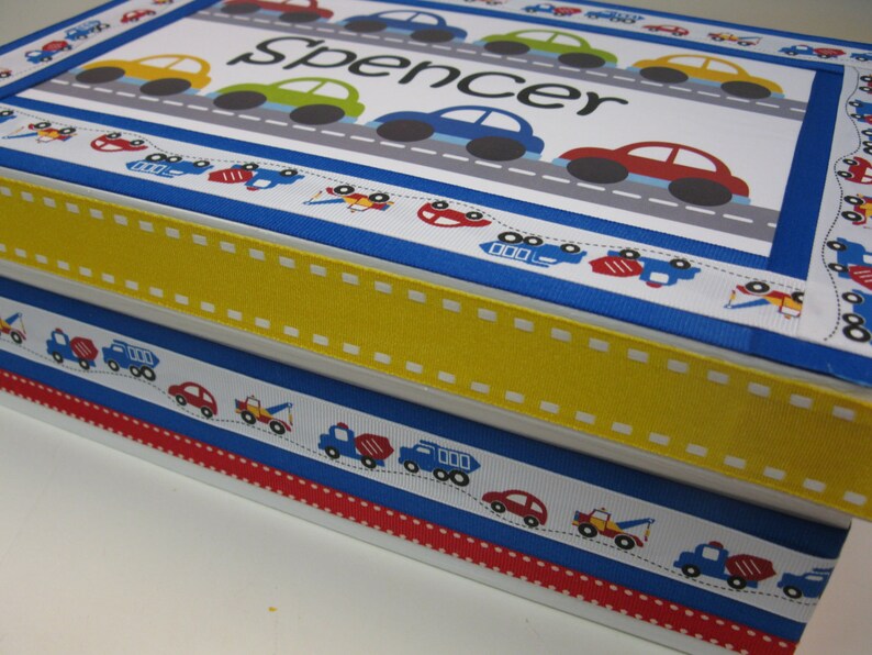 Car Theme Boys Keepsake Box personalized - Etsy