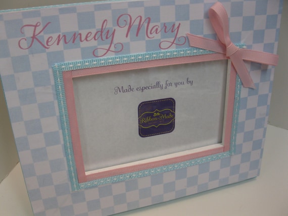 Checkerboard Frame Personalized With or Without Birthdate | Etsy