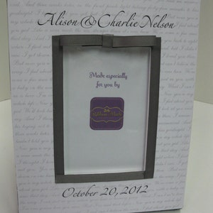 Vertical Wedding Song Frame - Etsy