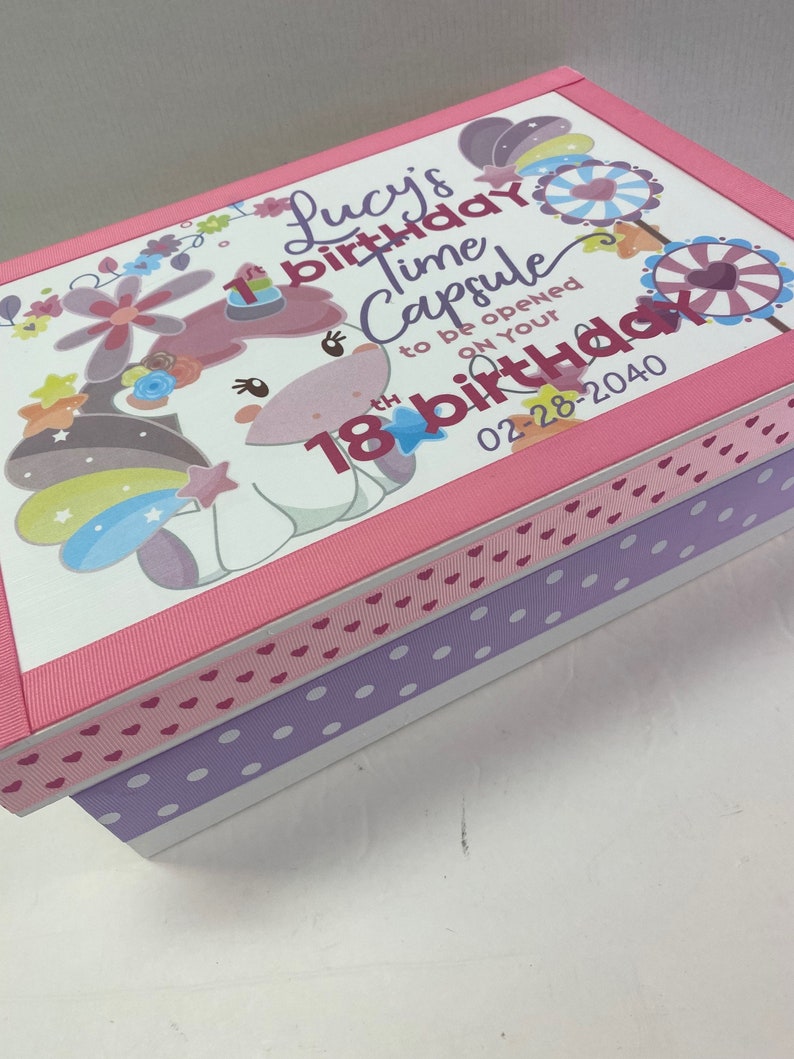 Unicorn First Birthday Time Capsule With Framed Instructions - Etsy