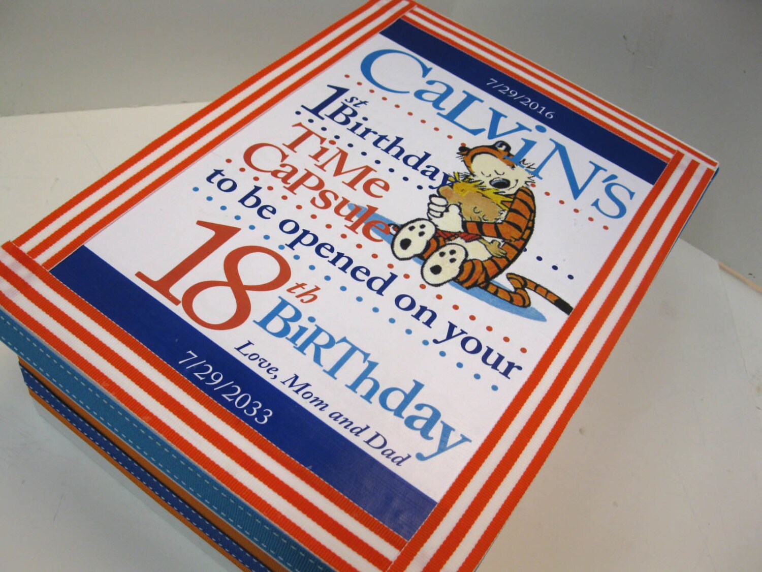 Calvin First Birthday Time Capsule | Etsy