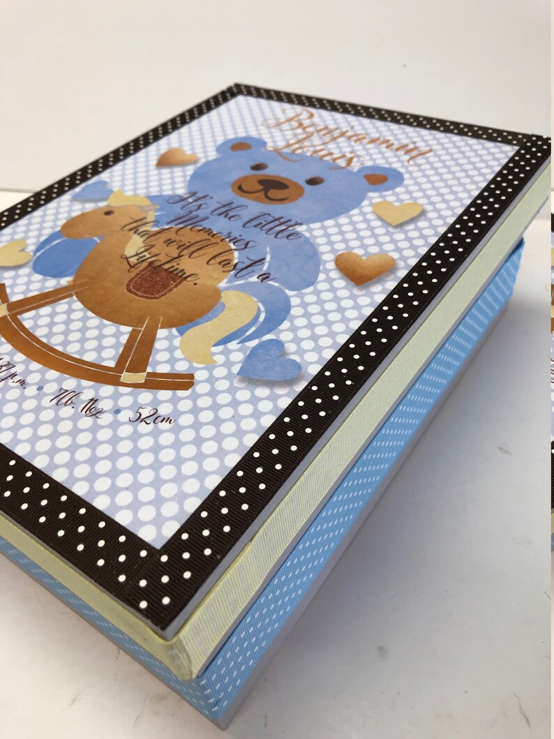 Teddy Bear Keepsake Box Boy or Girl - Baby Shower, Baptism, Birthday - Etsy