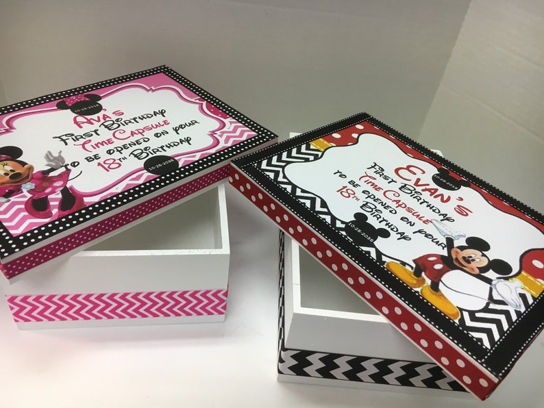 Twin Mickey and Minnie GIFT SET of Time Capsule Keepsake - Etsy