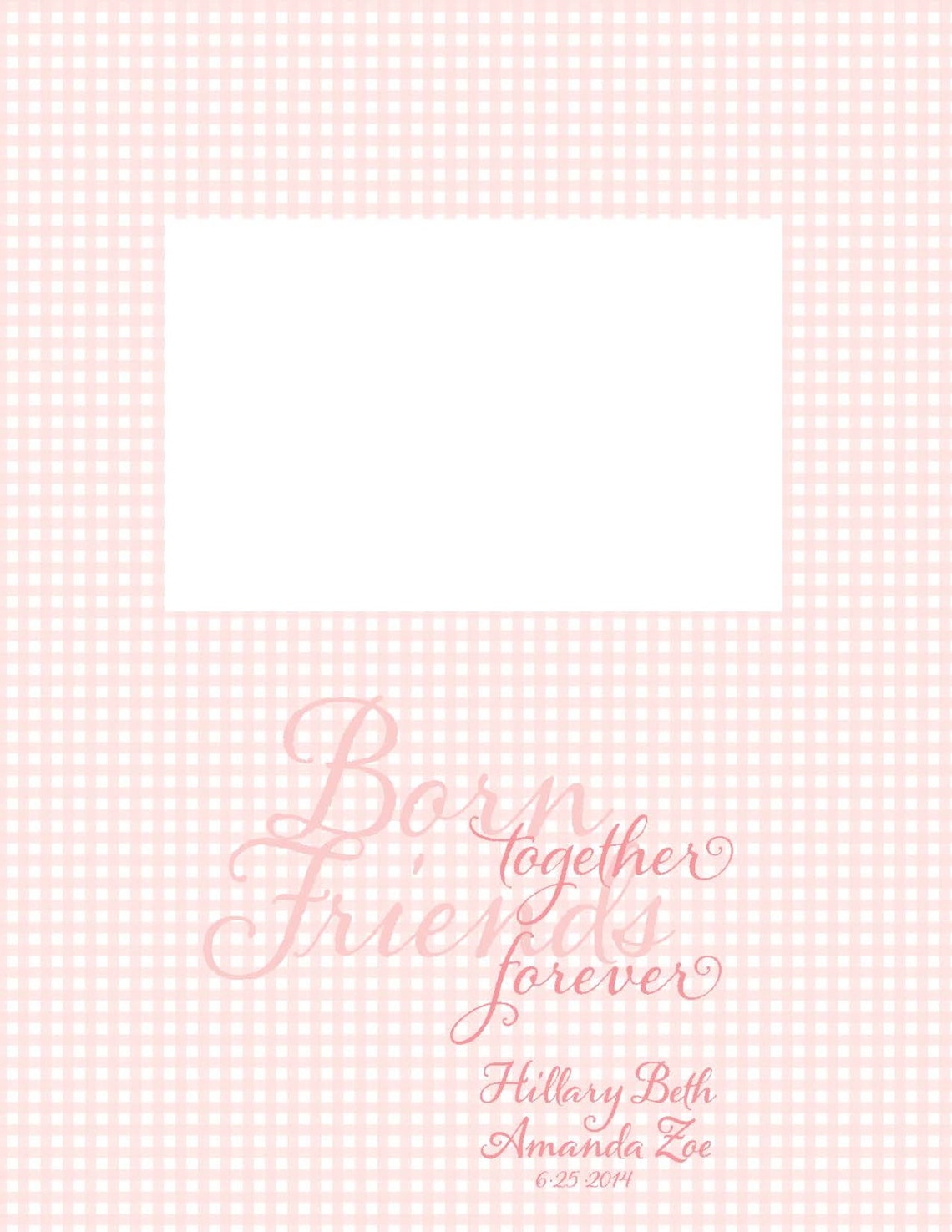 Twin Born Together Friends Forever Frame for Twins Picture - Etsy