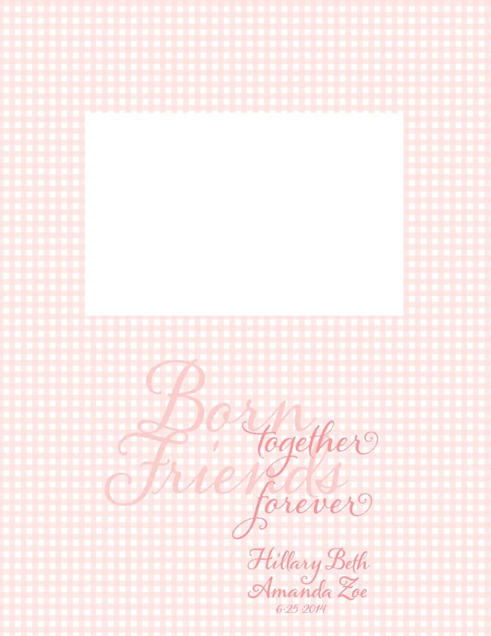 Twin Born Together Friends Forever Frame for Twins Picture - Etsy