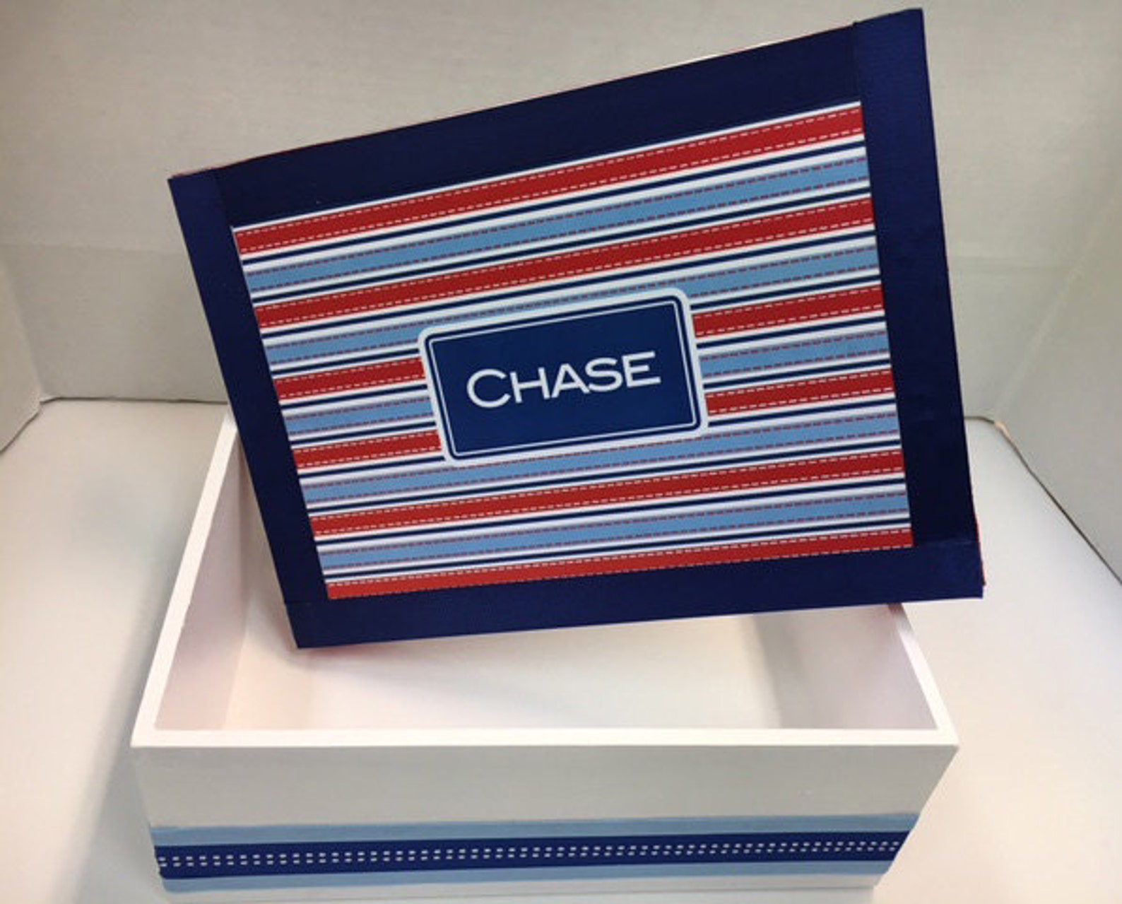Red White and Blue Personalized Keepsake Box - Etsy