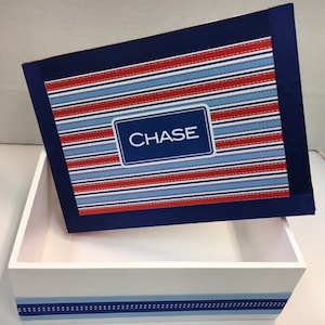 Red White and Blue Personalized Keepsake Box - Etsy
