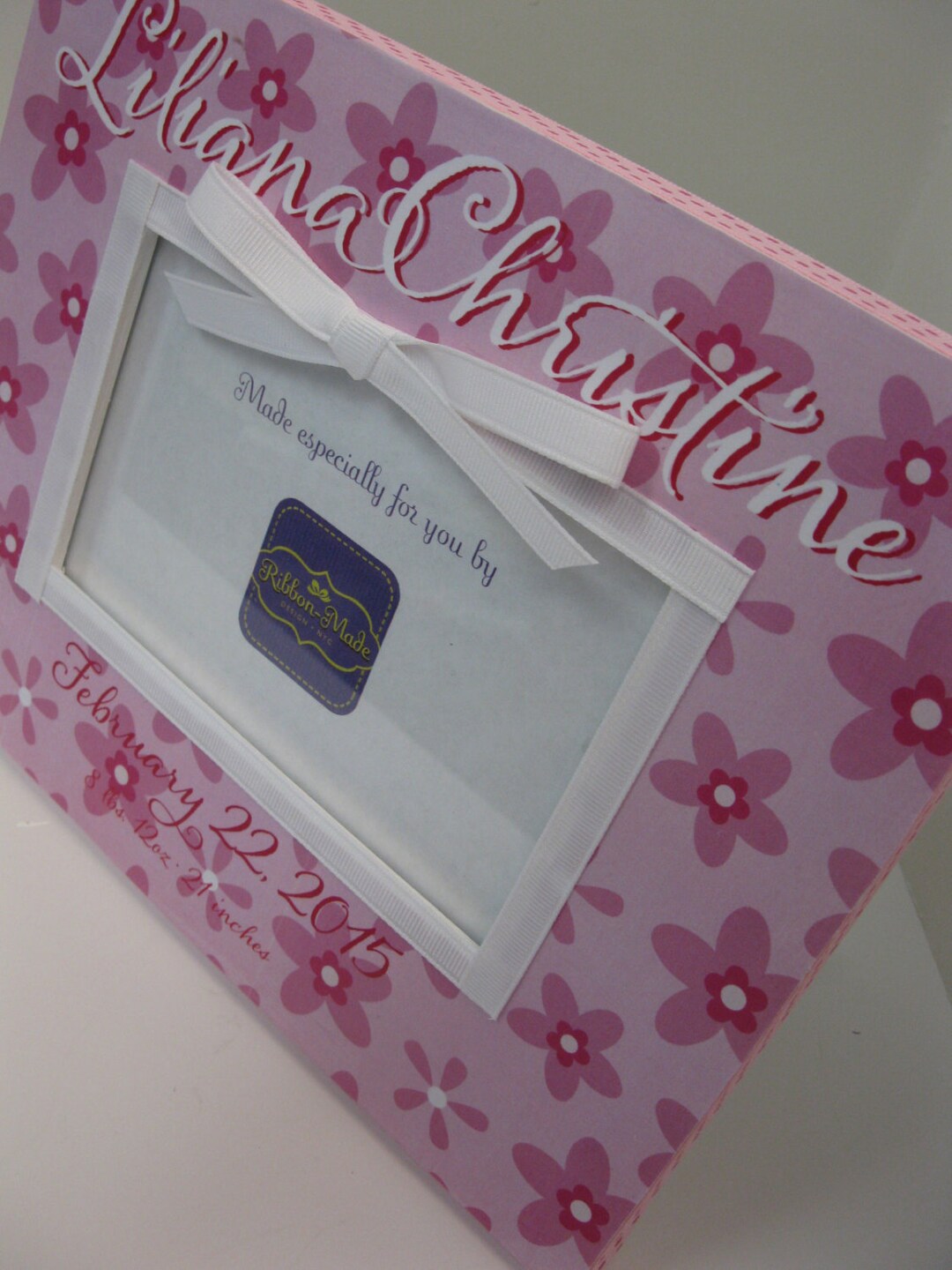 Baby Girl Personalized Birthdate Frame - Etsy