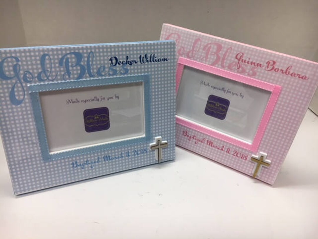 Boy/girl TWIN Baptism/ Christening Frames - Etsy