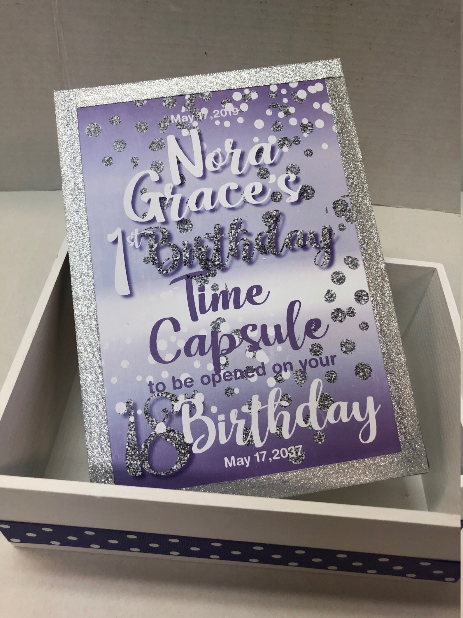 First Birthday Time Capsule Keepsake Box With Frame to Match - Etsy