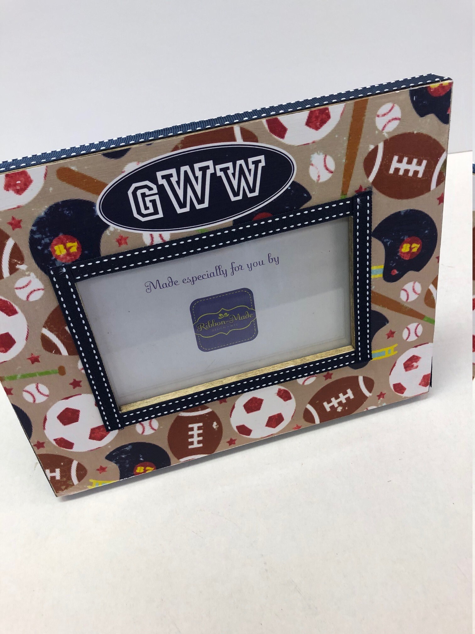 Sports theme Frame to fit 4x6 Photo Showing Soccer Football | Etsy