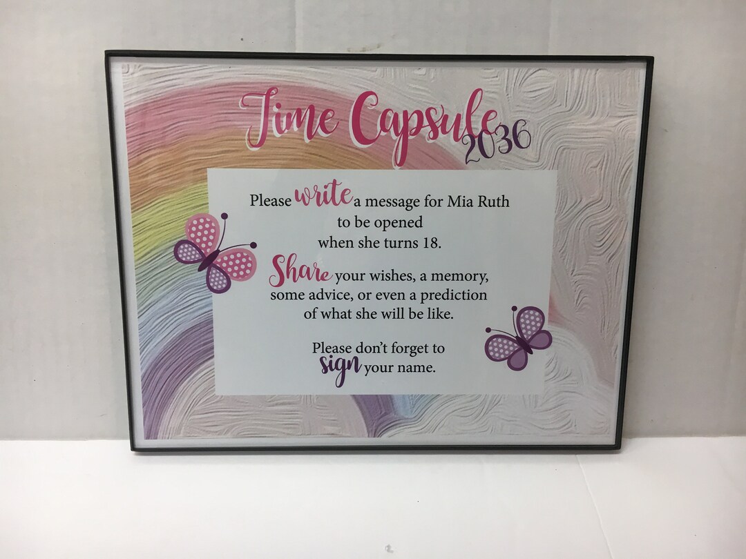 NEW Framed Instructions for Time Capsule Use to Match Your - Etsy