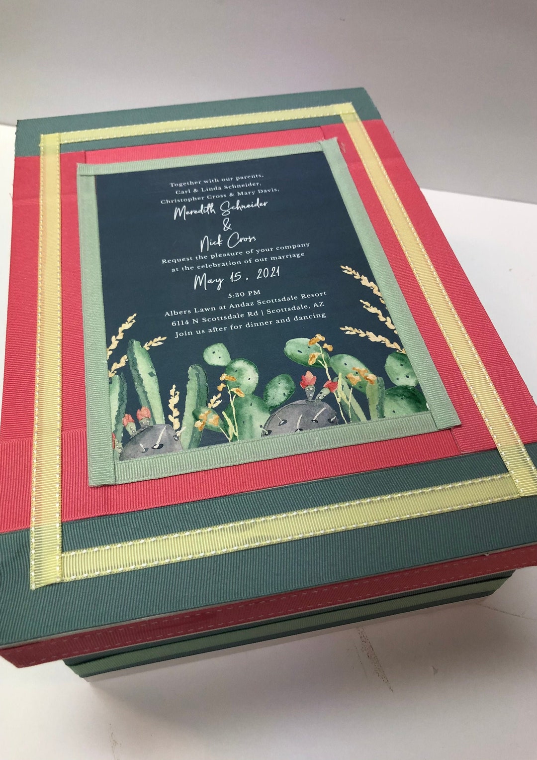 Wedding Invitation Keepsake Box With Your Invitation - Etsy UK