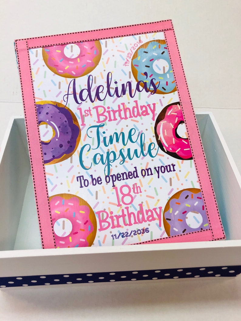 Donut Time Capsule -CUSTOM- With Framed Instructions and Cards to Print ...