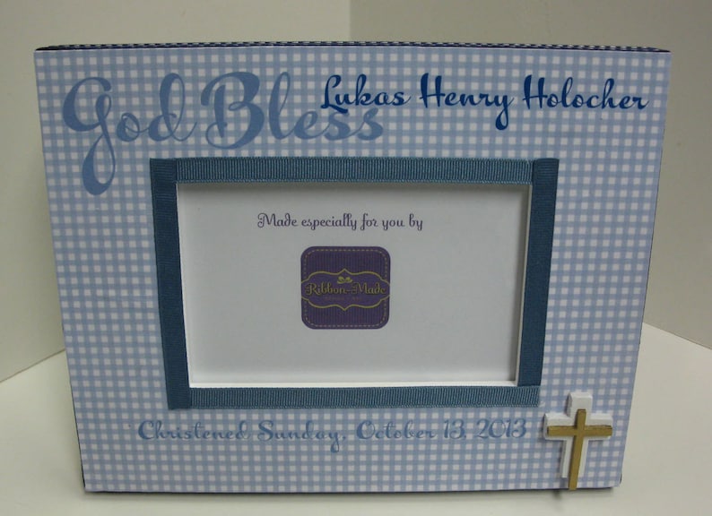 Baby BOY Baptism/ Christening Frame - Etsy