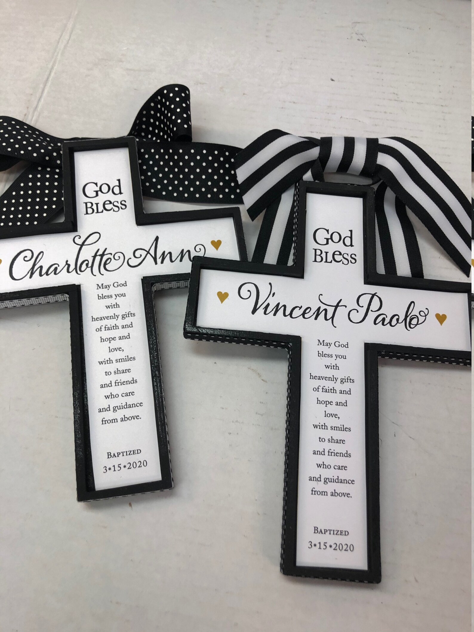 GIFT SET of Twin Cross Baptism Christianity Set to Honor a | Etsy