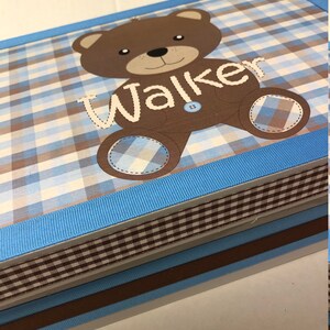 GIFT SET of Twin Boy Girl Teddy Bear Keepsake Boxes- Personalized - Etsy