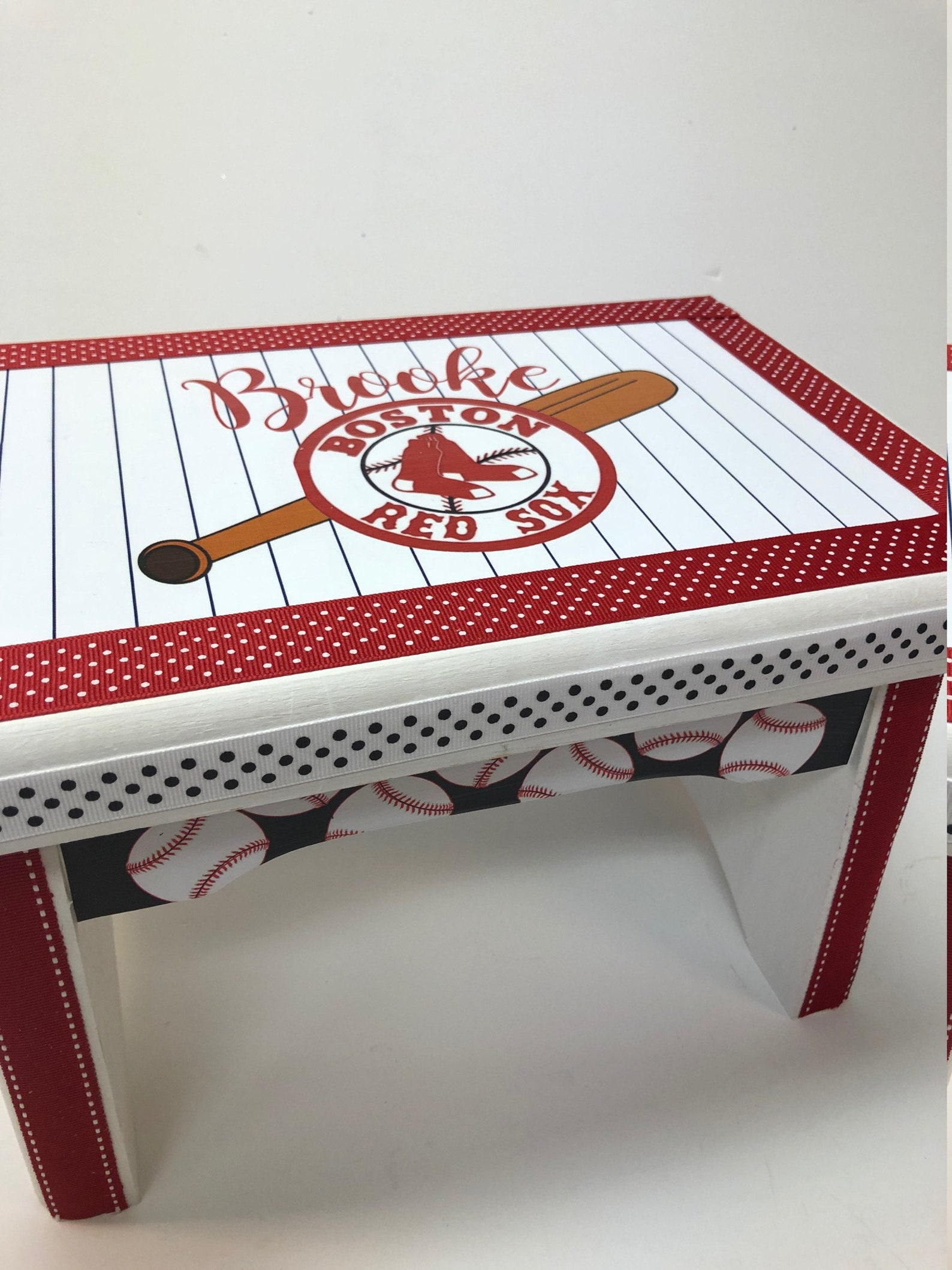 Little Girl's Red Sox Baseball Bench Red Sox Baseball - Etsy
