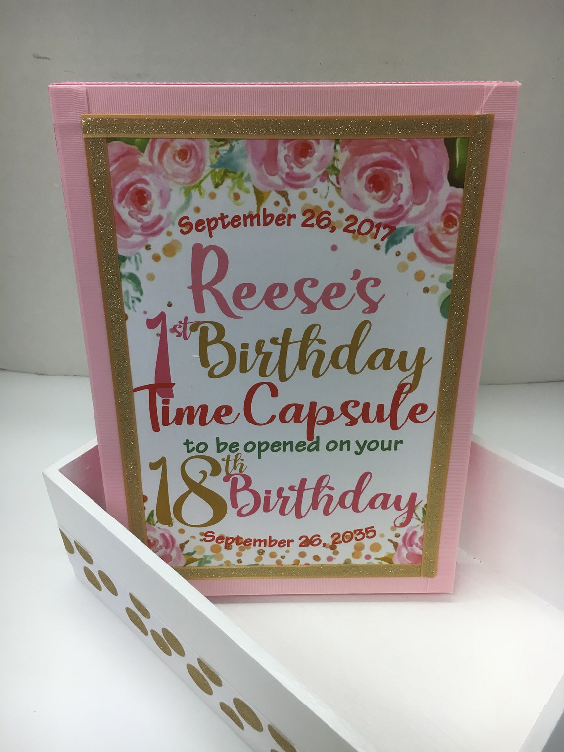 First Birthday Time Capsule Keepsake Box With Frame to Match | Etsy