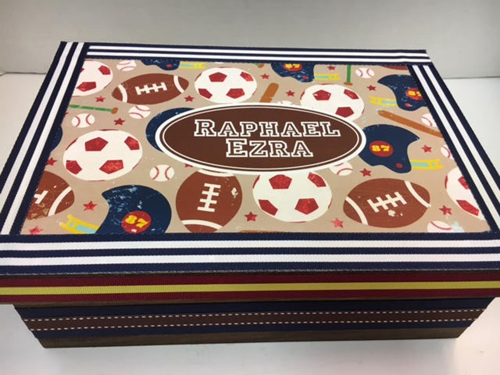 Sports Keepsake Box and Frame Set | Etsy