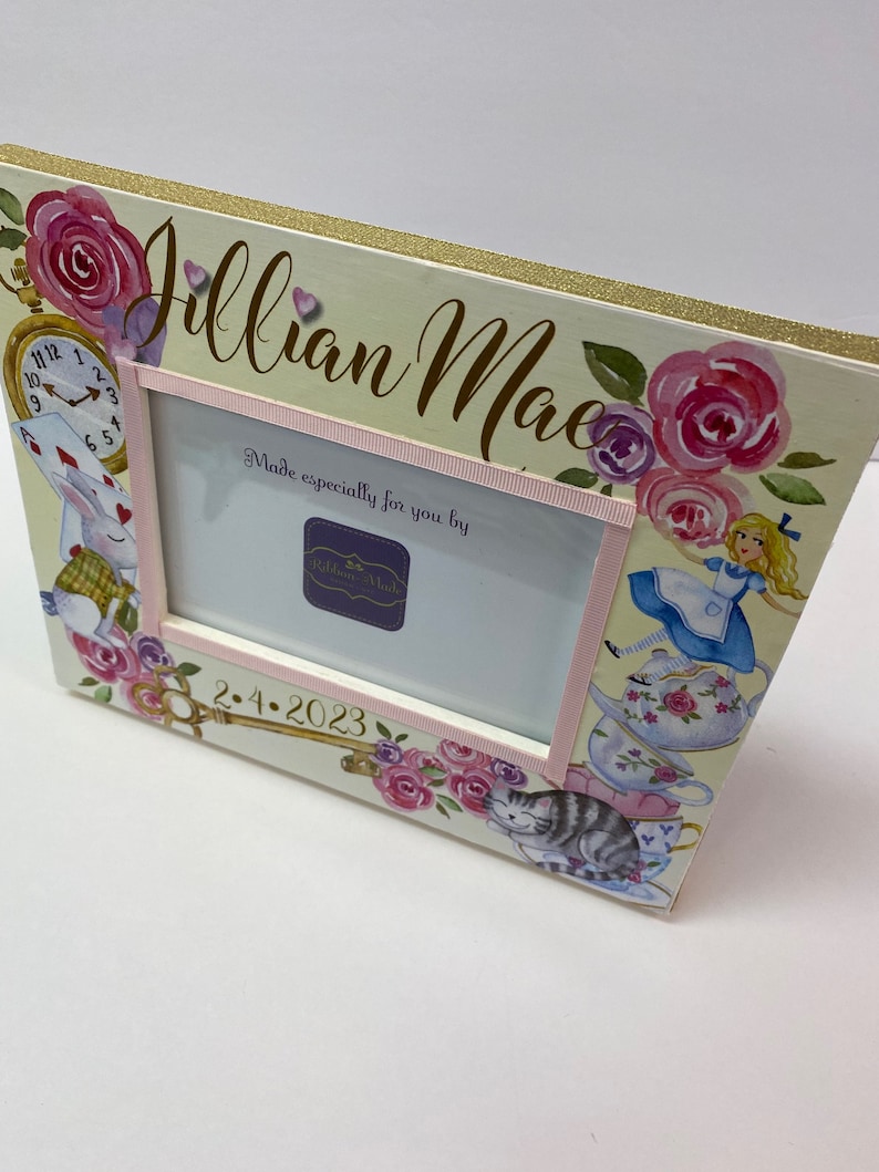 Alice in Wonderland Inspired Frame W Birthdate - Etsy