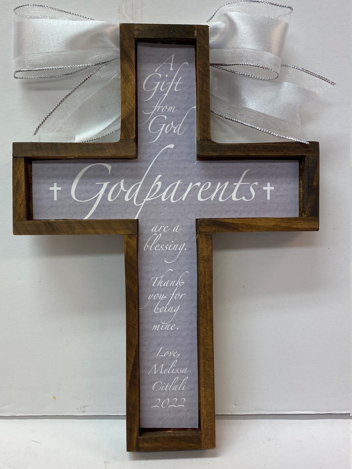 Godparents Cross Approx 7 X 9 Inches Any Color Combo - Etsy