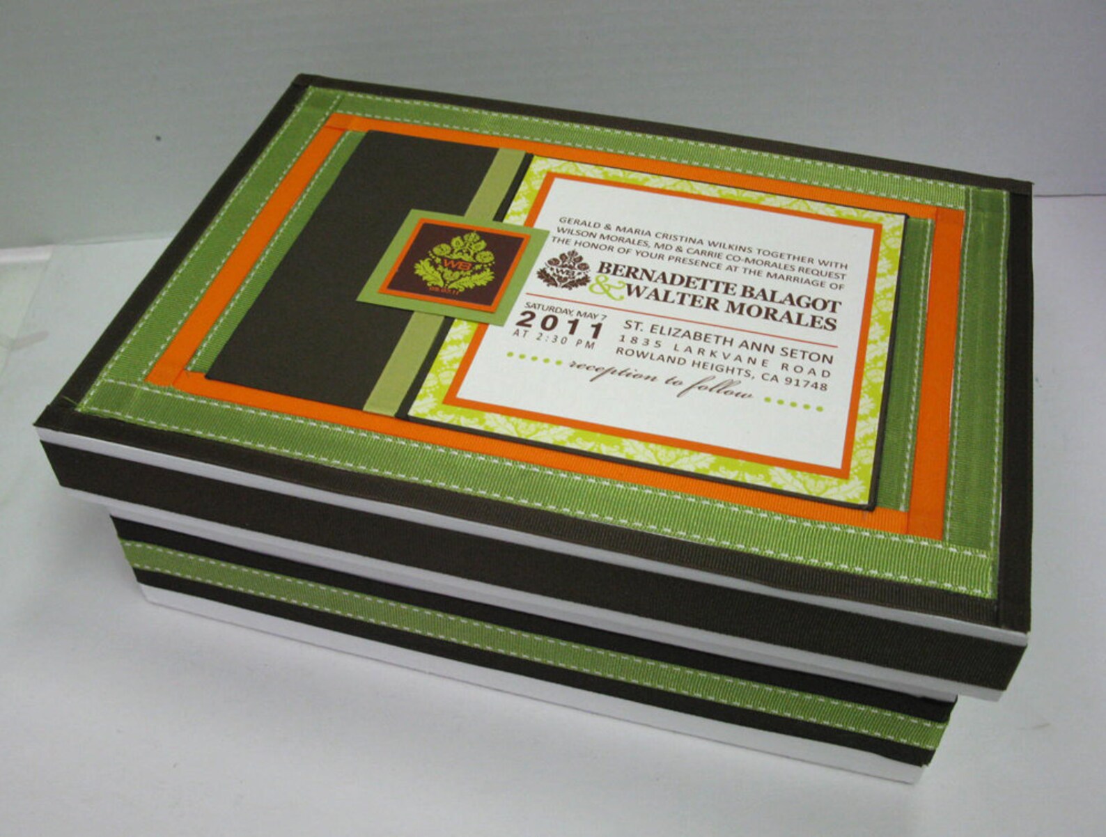 Wedding Invitation Memory Keepsake Box-custom Made 1 - Etsy