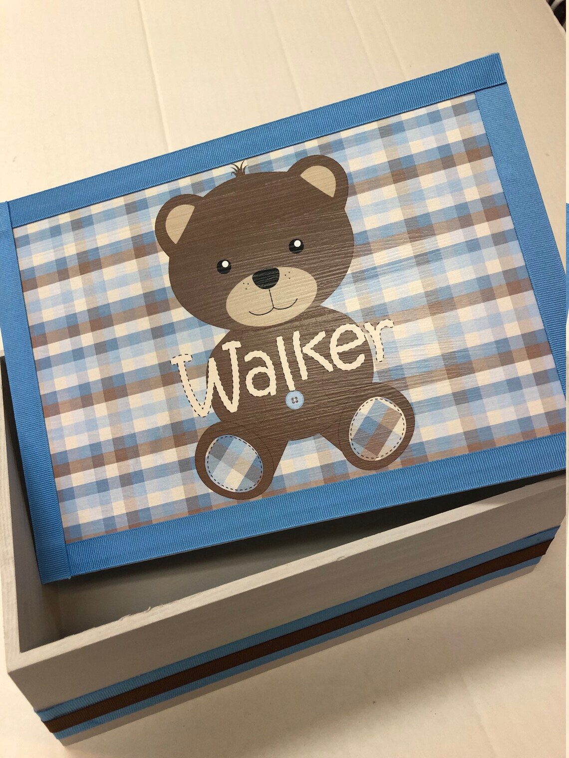 GIFT SET of Twin Boy Girl Teddy Bear Keepsake Boxes | Etsy