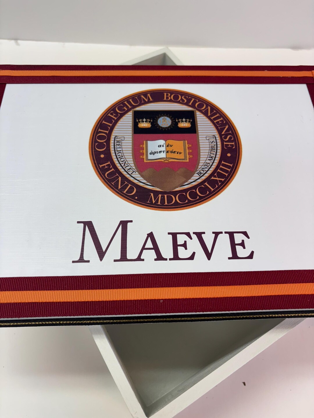 College/ University Keepsake Box Personalized Name and School Emblem ...