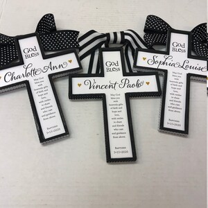GIFT SET of Triplet Cross Baptism Christianity Set to Honor a Birth ...