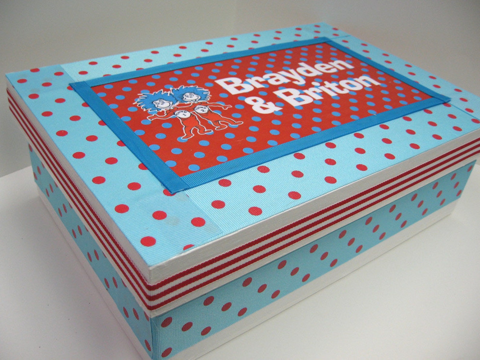 Thing 1 and Thing 2 Twin Keepsake Box - Etsy