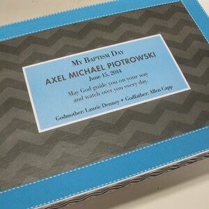 Boy Baptism/christening Keepsake Box-chevron - Etsy