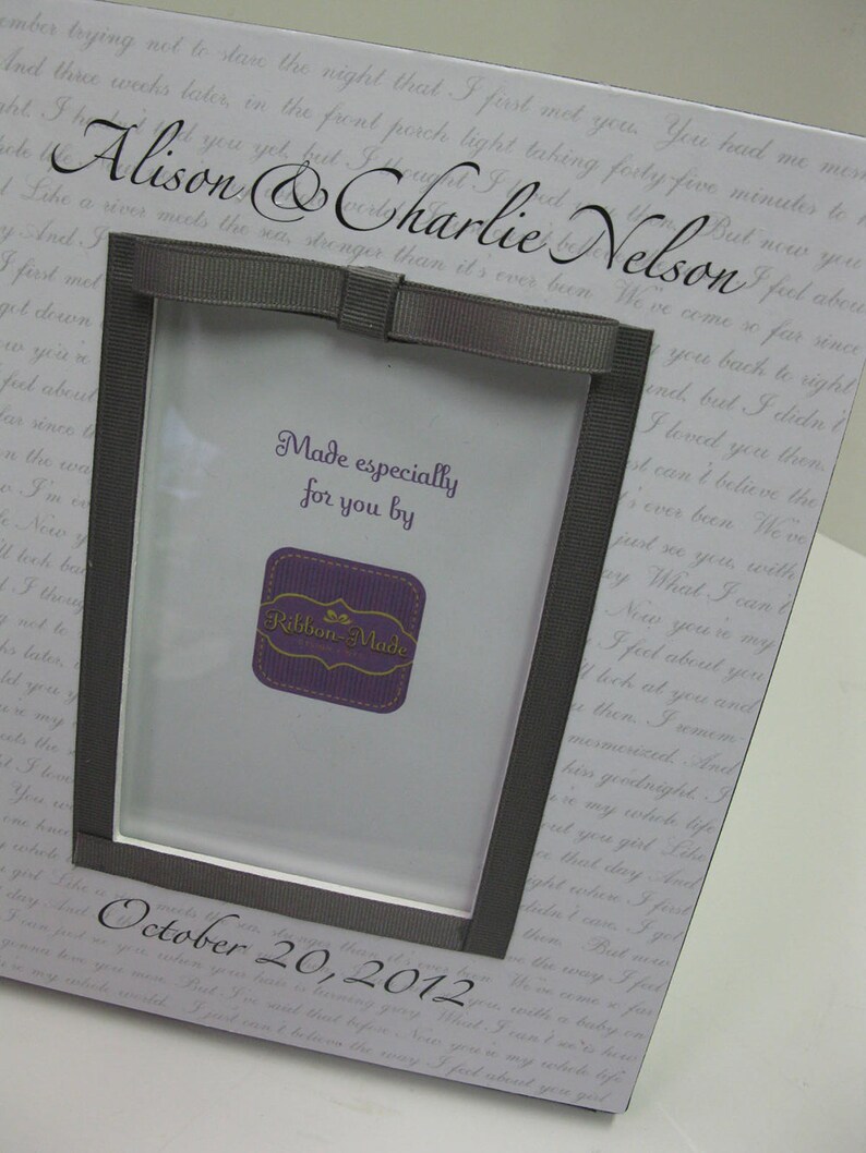 Vertical Wedding Song Frame | Etsy