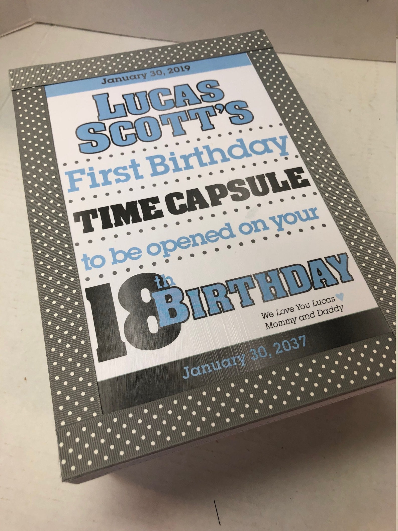 1st Birthday Time Capsule Keepsake Box Any Colors for Your - Etsy
