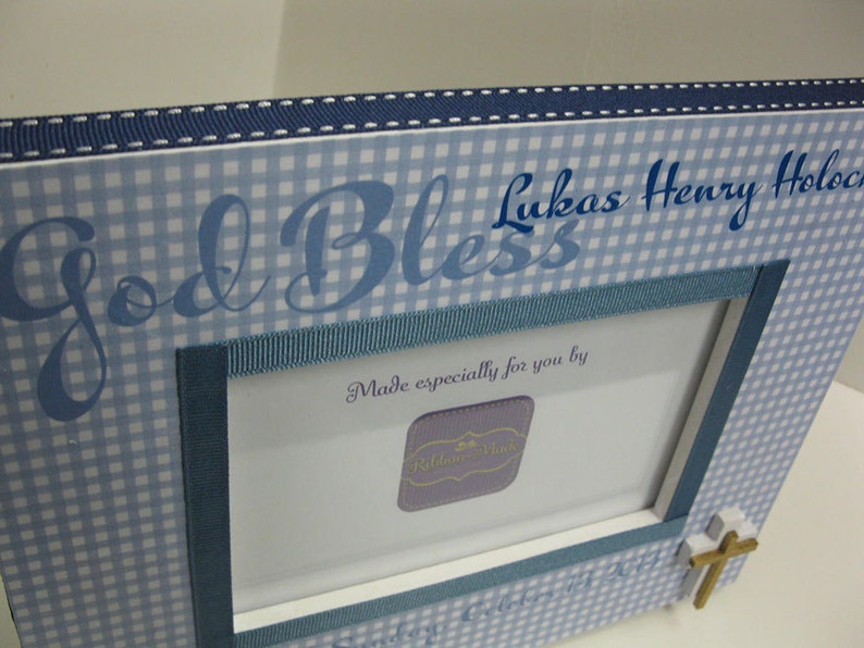 Baby BOY Baptism/ Christening Frame - Etsy