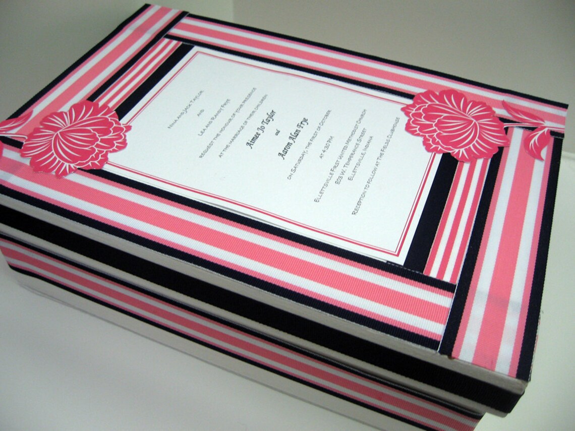 Wedding Invitation Memory Keepsake Box-custom Made 1 - Etsy