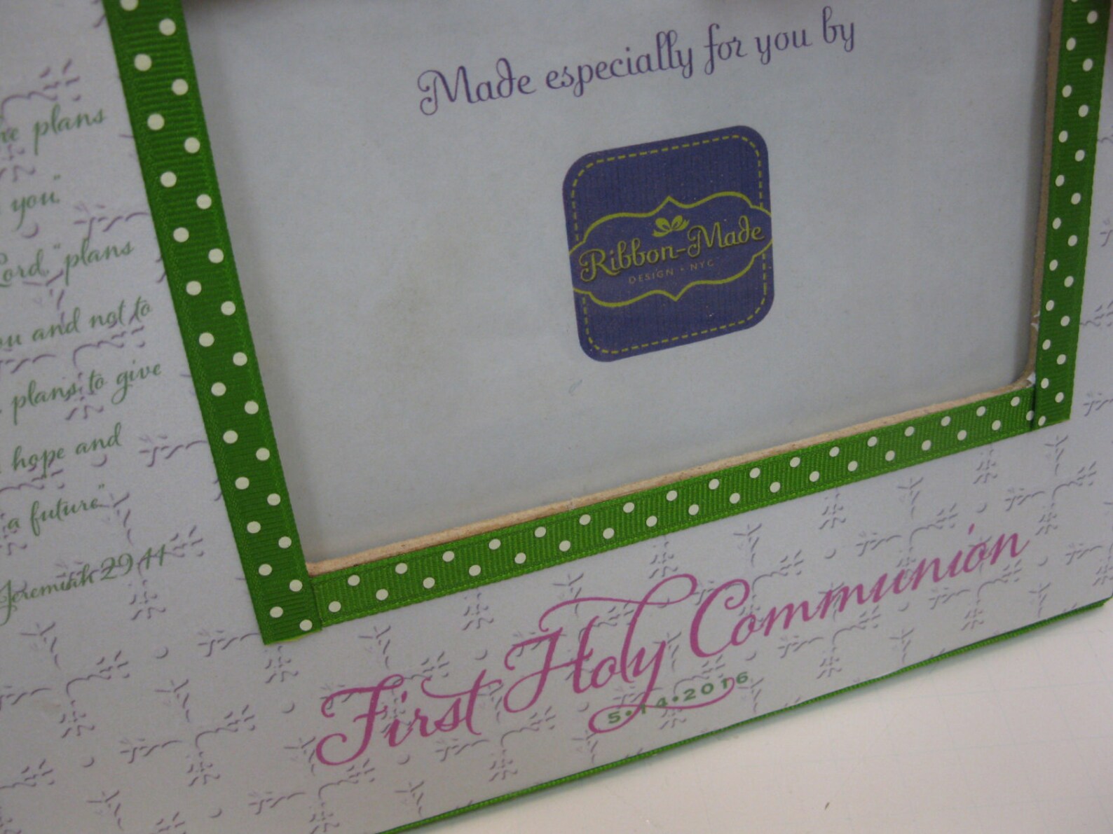 Girls First Holy Communion Frame With Bible Verse - Etsy